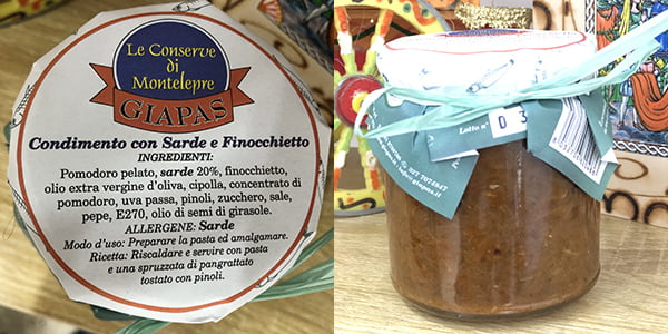 Condimento sarde e finocchietto Giapas da 270 gr - Pasticceria Vabres